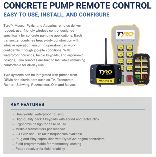 Concrete Pumping Remote Control - Musca - Anderson Controls